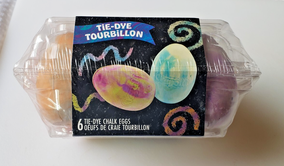Crayola Washable Sidewalk Chalk 6 Tie-Dye Chalk Eggs | eBay