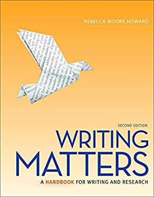 Writing Matters : A Handbook for Writing and Research Rebecca Moo ...