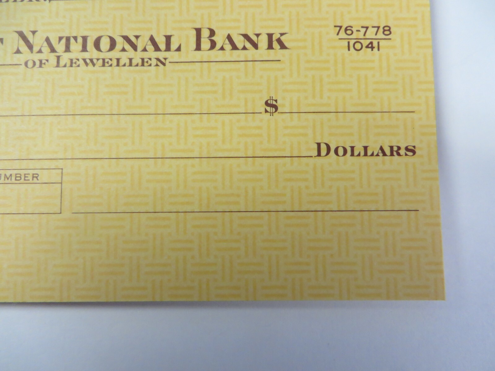 Vintage First National Bank of LEWELLEN, NEBRASKA Counter Check Book ...