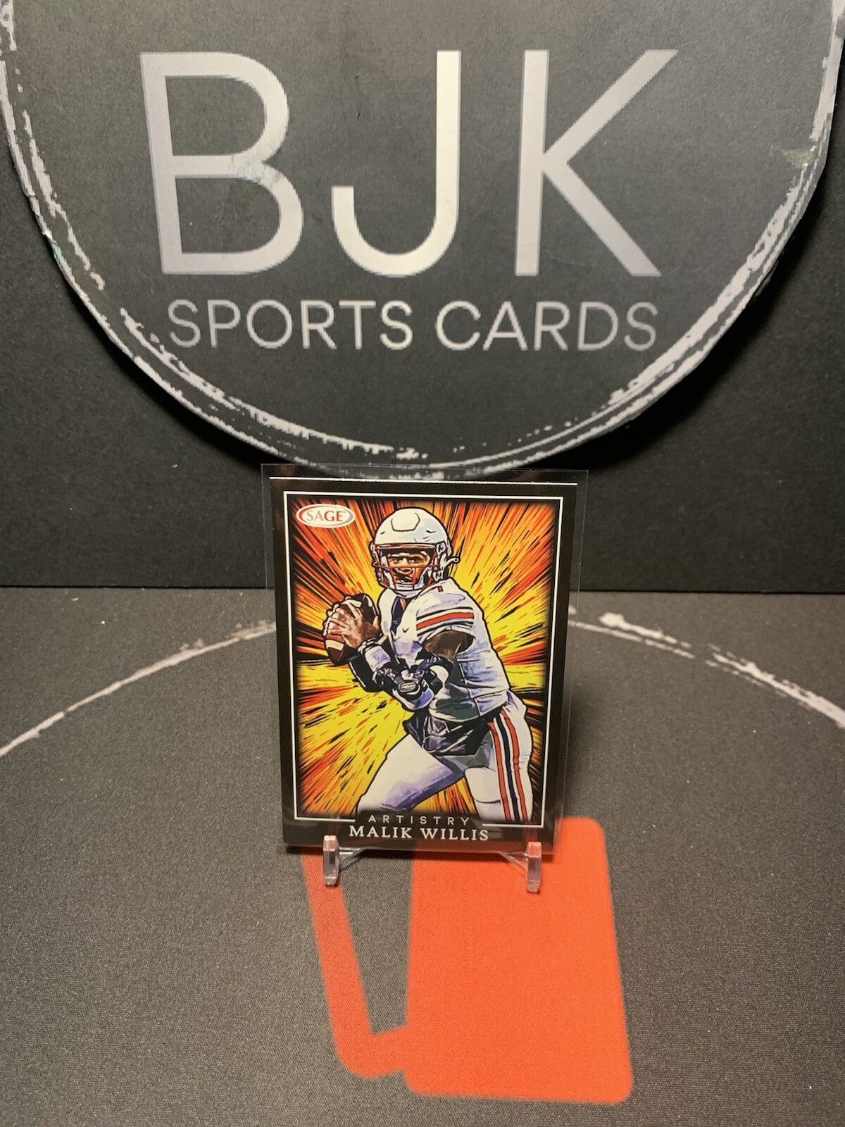 2022 Sage Football Malik Willis Artistry Black Trim Parallel TITANS | eBay