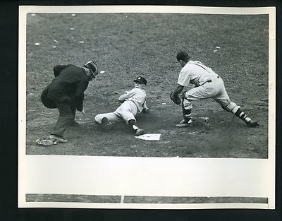 Mickey Mantle Mickey Grasso Umpire Scotty Robb 1952 Press Photo Yankees ...