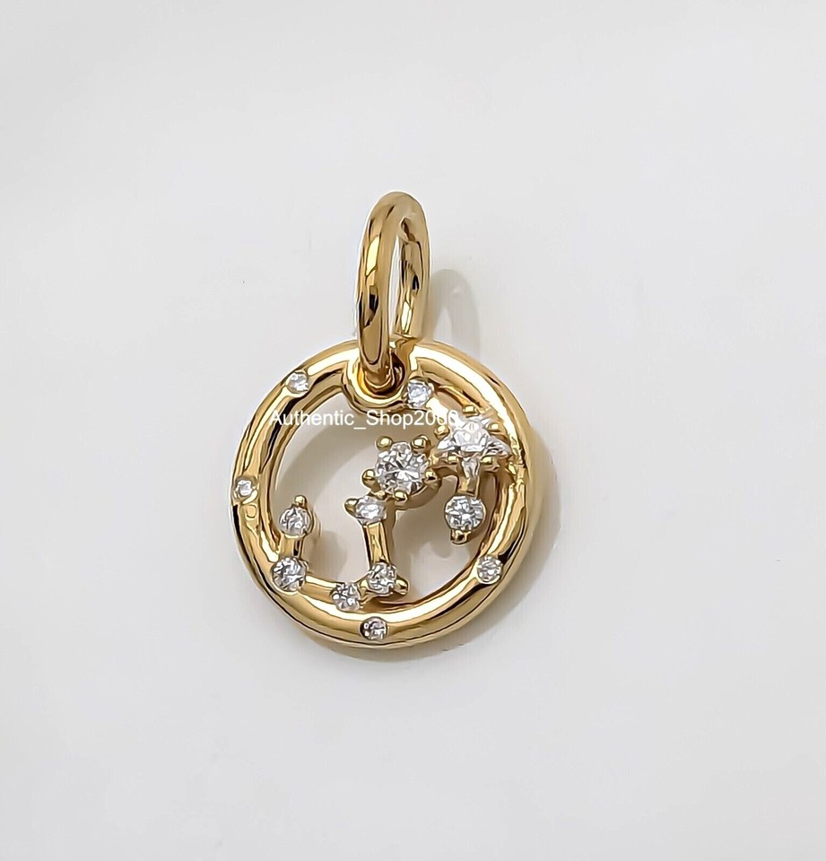 New 100% Authentic PANDORA 14K Gold Plated Scorpio Zodiac Dangle Charm ...