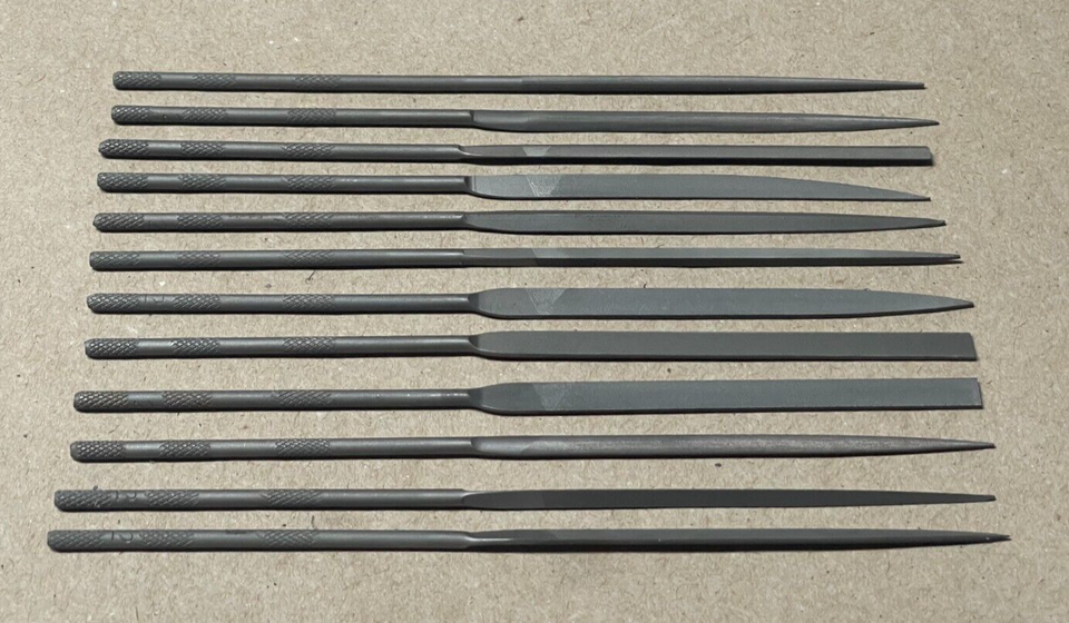 Simonds 83551500 Needle File Set,6-1/4In.L,Swiss,12 Pcs. | eBay
