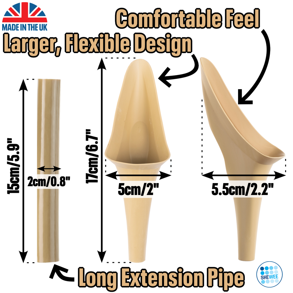 SHEWEE Flexi UK Made Stand To Pee Funnel for Travel, Camping, Festivals ...