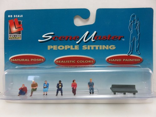 Life-Like Scene Master PEOPLE SITTING Bench HO Scale 1607 NEW | eBay