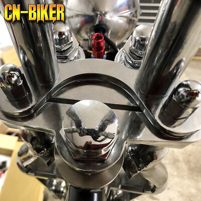 Springer Handlebar Tree Adapter Top Clamp 3.5" Wide Riser For Harley ...