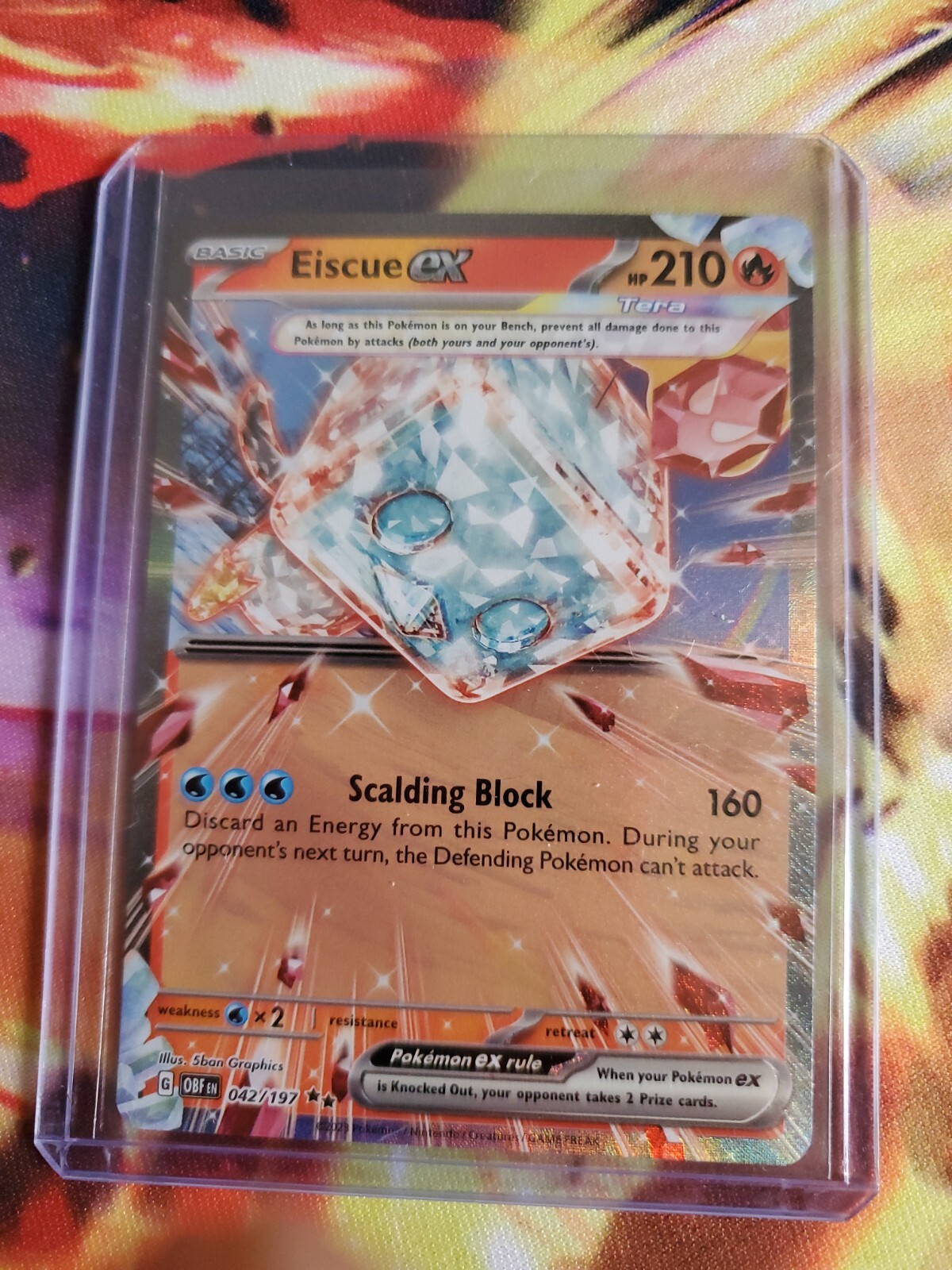 Pokémon TCG Eiscue ex SV03: Obsidian Flames 042/197 Holo Double Rare | eBay