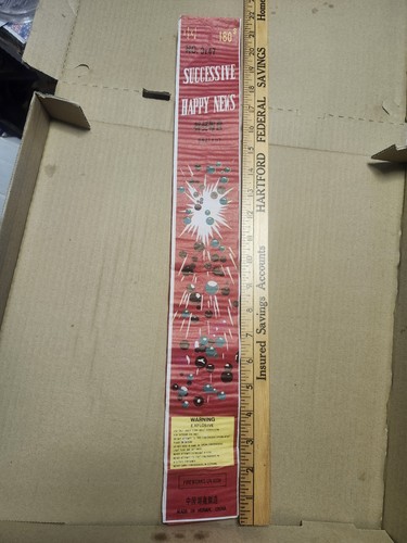 Vintage Successive Happy News Firecracker Pack Label 1 1-2 X 180 Un ...