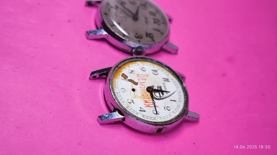 Vintage Set of 2 watches For repair or spare parts Pobeda 2602 ZIM USSR ...