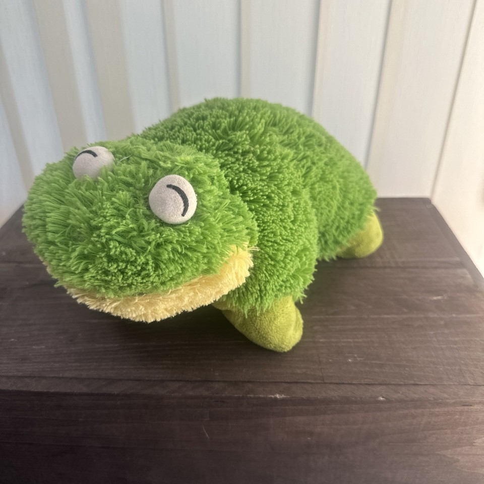 Pee-Wees Pillow Pets Frog Green Stuffed Plush Pee Wee 12" 2010 Lil Frog ...