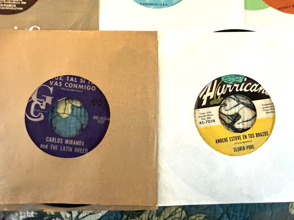 (5) 45 RPM RECORDS 1970'S Tex Mex Latin Tejano Norteno TX LABELS RECORD ...
