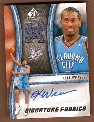 Kyle Weaver 2009-10 SP Game Used Auto Jersey Thunder | eBay