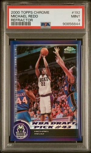 Michael Redd ROOKIE CARD RC 2000-01 Topps Chrome REFRACTOR /199 PSA 9 ...