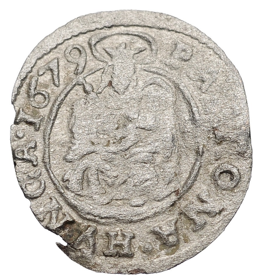 Hungary Denar Duarius 1679 Habsburg Dynasty Leopold I, Silver Coin ...