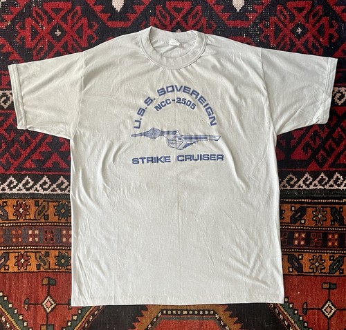 Vintage 90s Star Trek USS Sovereign T-Shirt Philadelphia Fan Club NCC ...