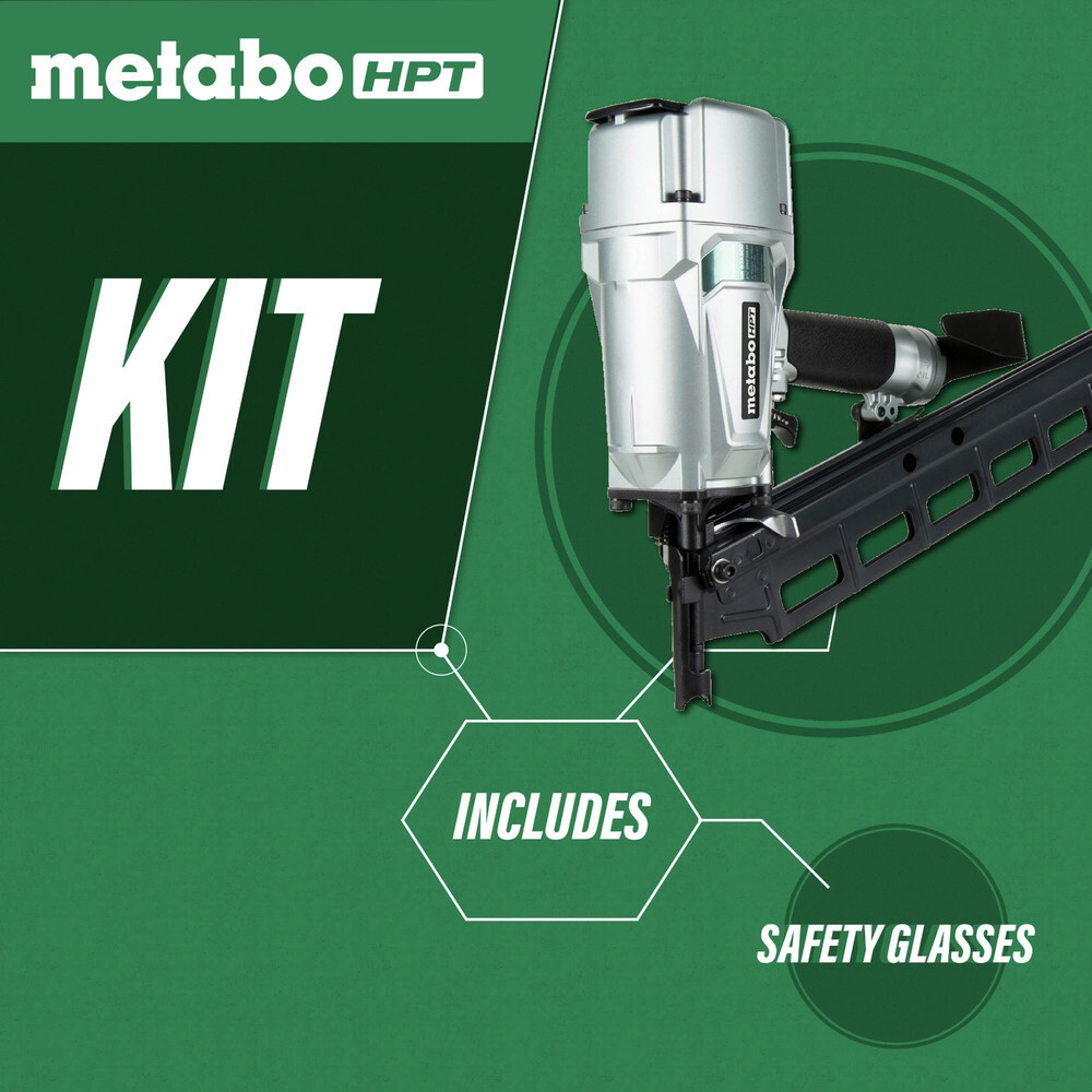 Metabo HPT NR83A5(S)M 21 Degree 3-1/4" Pneumatic Rear Load Framing ...
