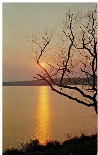 Postcard - Kansas Sunset - Red Sunset on a New Lake | eBay