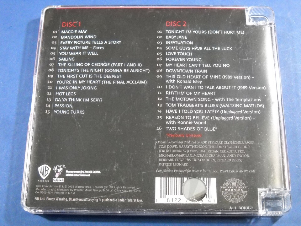 The Definitive ROD STEWART 2 x CD Set WB 2008 Maggie May Classic Rock ...