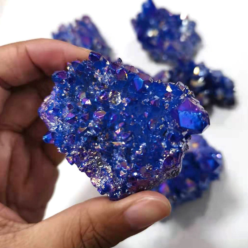 Angel Aura Quartz Titanium Coated Rock Crystal Cluster Mineral Specimen ...