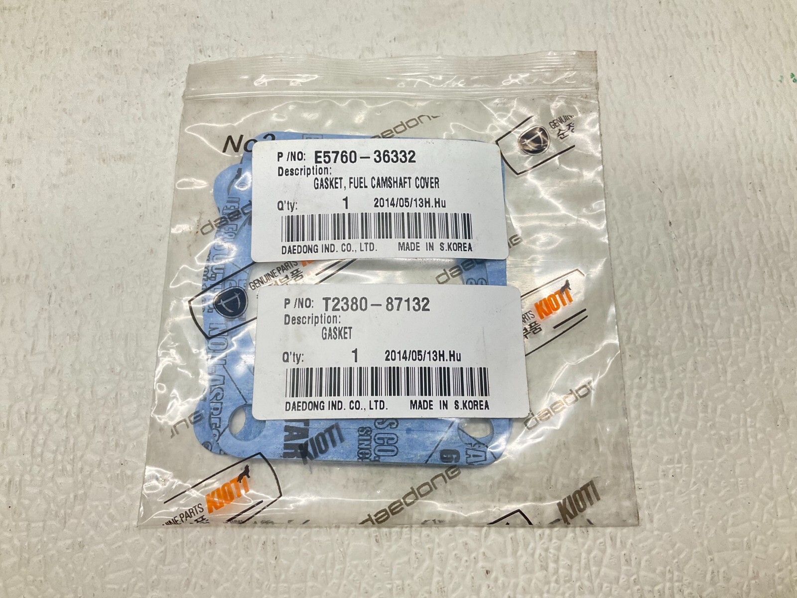 Daedong Kioti E5760-36332 Fuel Camshaft Gasket Kit T2380-87132 New (TSC ...