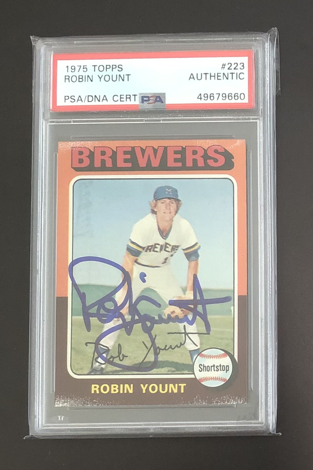 1975 TOPPS ROBIN YOUNT RC rookie #223 PSA DNA authentic HOF | eBay