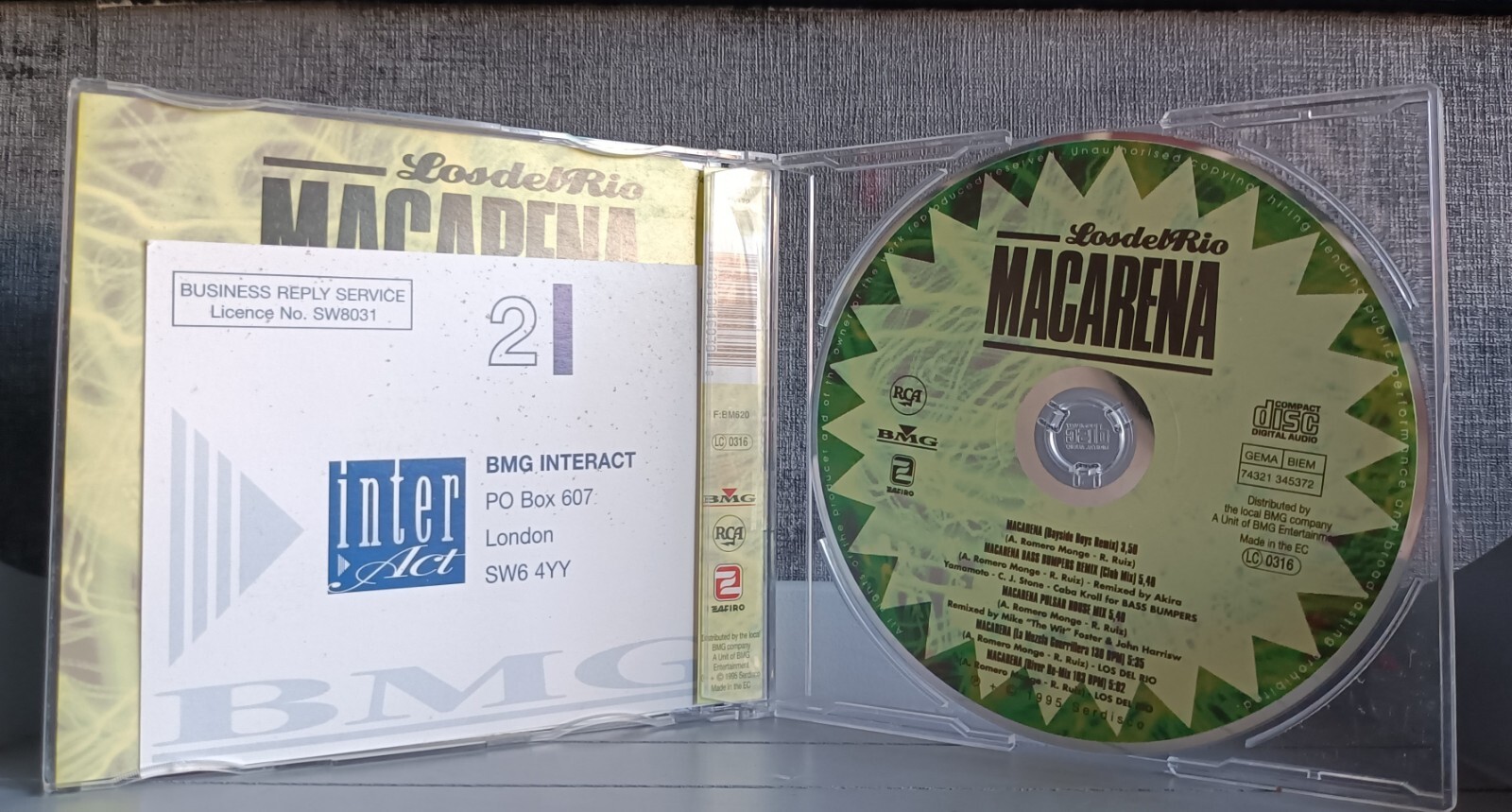 Los Del Rio - Macarena (1995,Maxi), vintage Music Cd Single, Dance ...