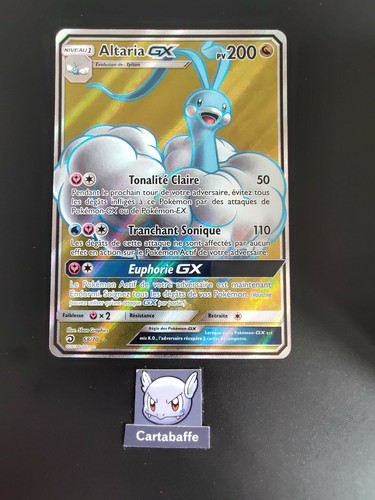 Carte Pokémon Altaria GX 68/70 Full Art SL7.5 Majesté des Dragons NEUF ...