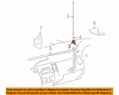86392-04040 Toyota Ornament, antenna 8639204040, New Genuine OEM Part ...