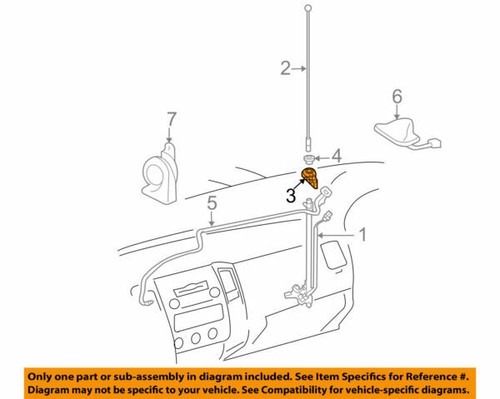 86392-04040 Toyota Ornament, antenna 8639204040, New Genuine OEM Part ...