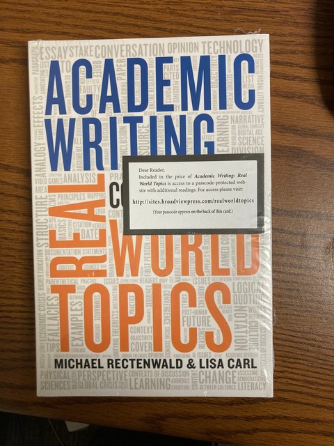 Academic Writing Real World Topics Concise Edition 9781554813308 For academic-writing-real-world-topics-concise-edition-9781554813308-for