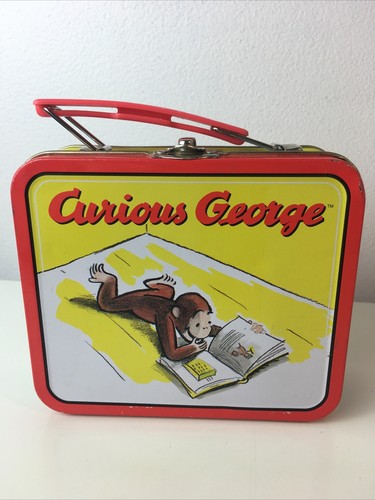 Mini Metal Lunch Box "Curious George" Rustic toy Vintage 1998 5 1/2 ...