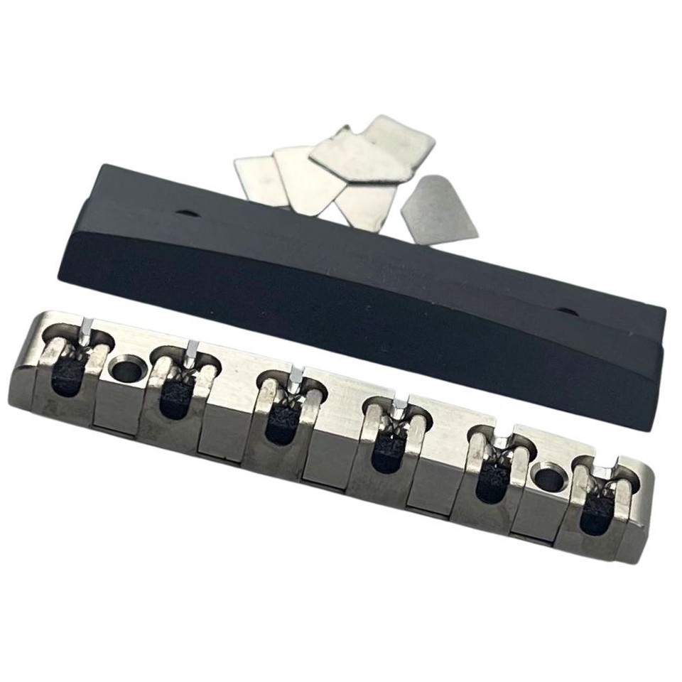 LSR Roller Chrome Guitar Neck String Nut with Mounting Hardware Fit ...