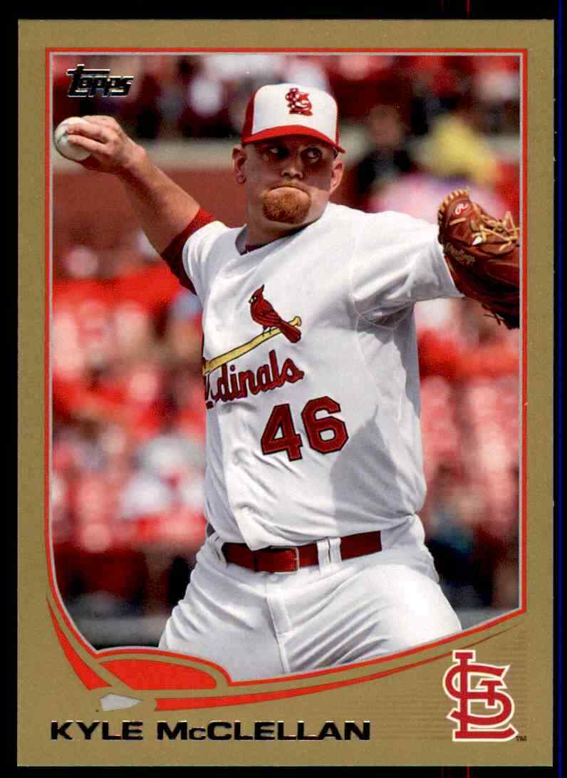 2013 Topps Gold Paralell Kyle McClellan 1385/2013 St. Louis Cardinals ...