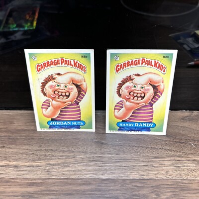 GPK Garbage Pail Kids 1986 Handy Randy 168A & Jordan Nuts 168B Topps OS ...