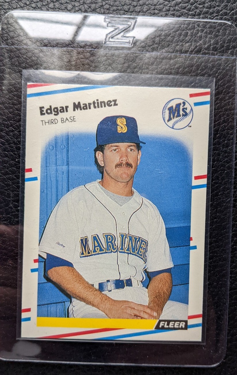 1988 FLEER #378 EDGAR MARTINEZ SEATTLE MARINERS ROOKIE CARD RC HOF | eBay