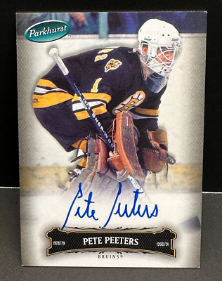 Pete Peeters 2006-07 Upper Deck Parkhurst Auto Card #96 Boston Bruins ...