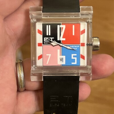 ELBA TEAM ET380 LOCMAN WATCH in Black/White/Red/Blue/Pink Black Band ...