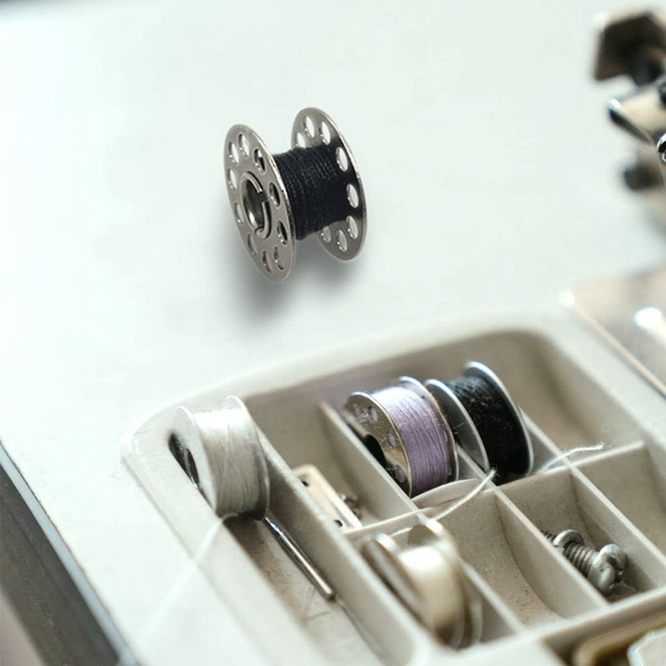 25 Pcs Metal Bobbins for Sewing Machine with Storage Box Easy to Use ...