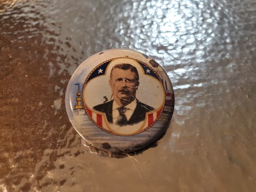 Original 1904 Theodore Roosevelt Presidential campaign pin pinback ...