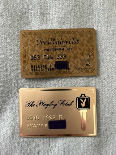 Vintage “The Playboy Club” Metal Key Card and Plastic Presidential Key ...