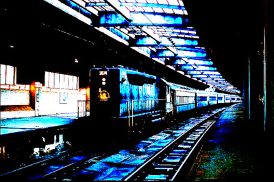 KODAK DULPICATE SLIDE CNJ GP-40P #3674 NEWARK-PENN STATION, NJ MARCH 20 ...