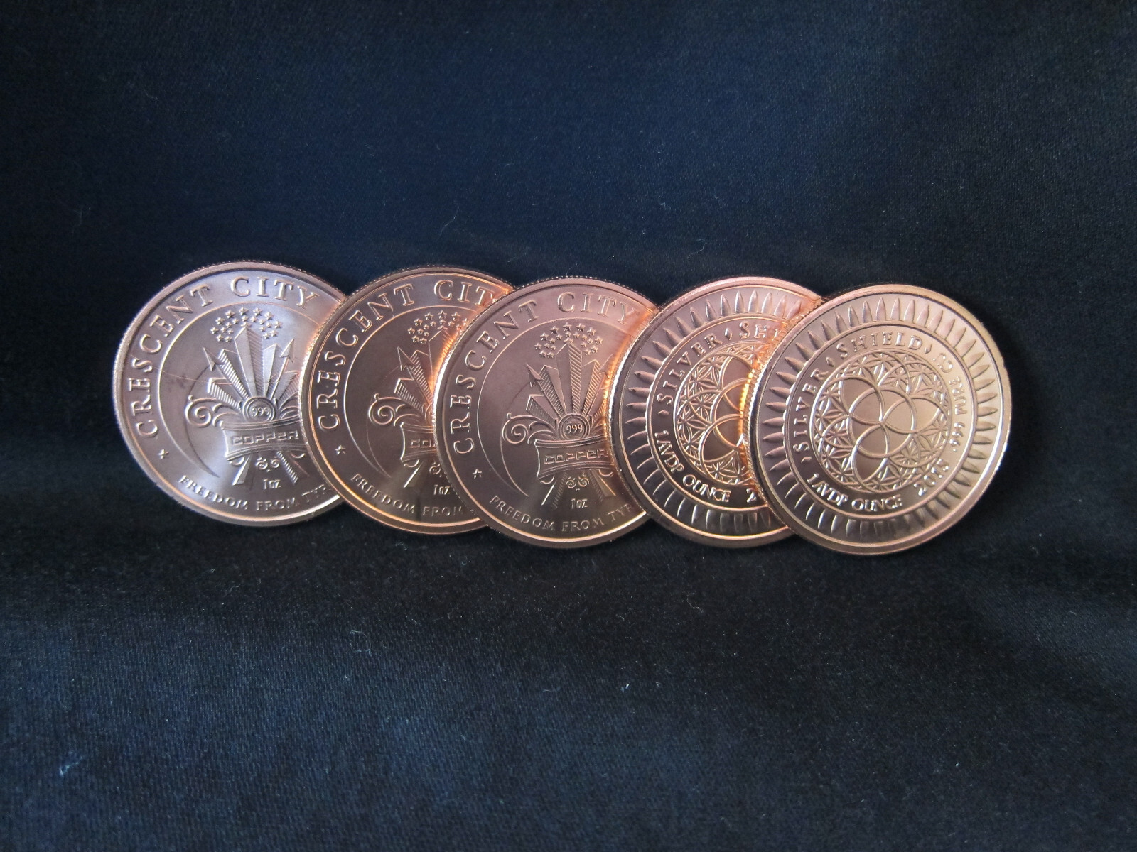 20 Coin Roll Lot Of 1 oz .999 Copper BU Rounds - SEE DESCRIPTION FOR ...