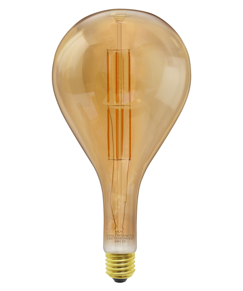 Retro Vintage OVERSIZE LED Light Bulb Pear Shape PS160 Industrial ...