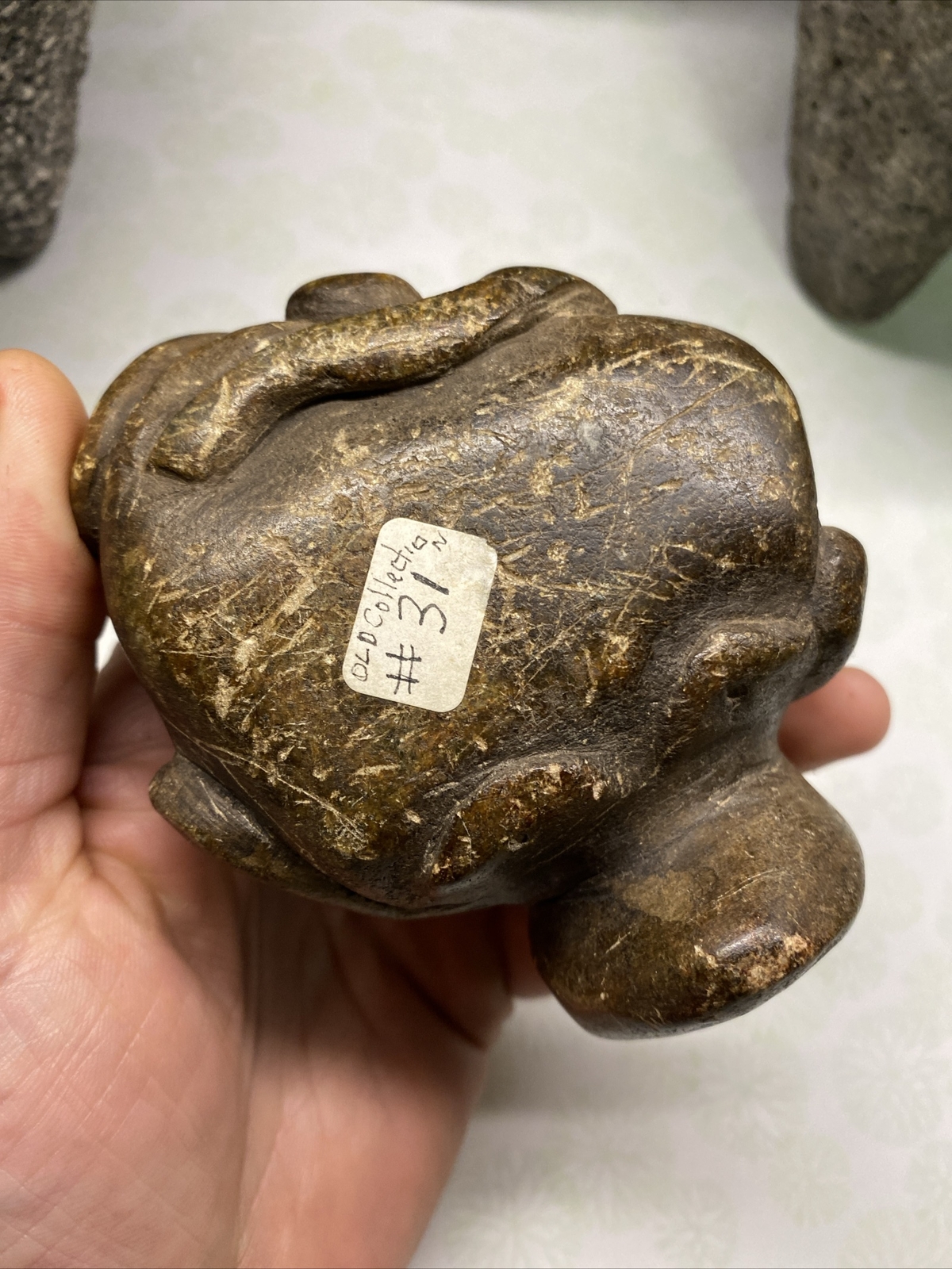 MLC s4324 Big Female Birthing Stone Effigy Indian Pipe North Carolina Artifact | eBay