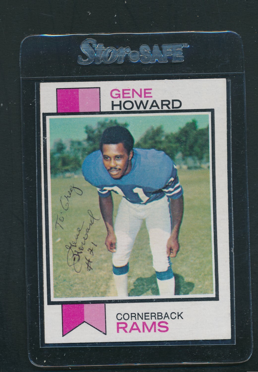 1973 Topps #324 Gene Howard Rams Signed Auto *A7518 | eBay