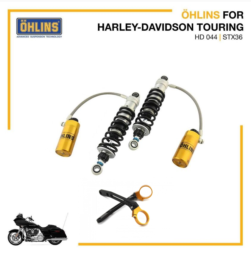 2014-2024 Harley-Davidson Touring Bagger Ohlins HD044 Rear Shocks Set ...