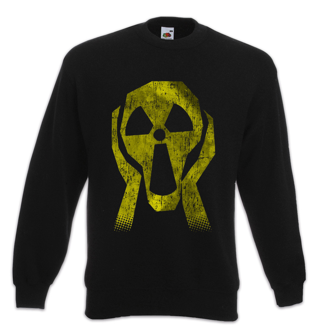 Radioactive Face Sweatshirt Pullover Radiation Caution Danger Nuclear ...