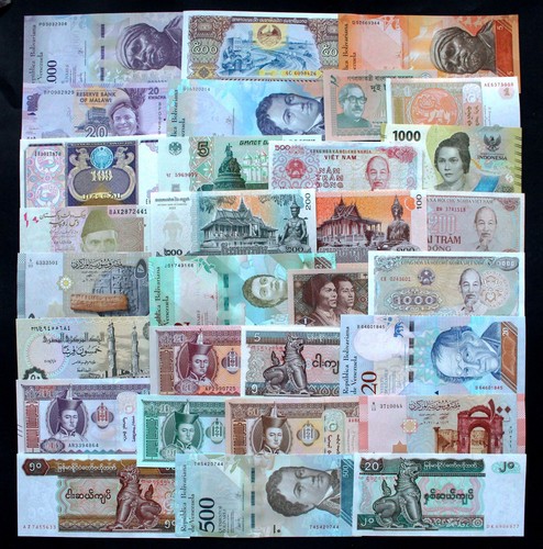 Lots 30 Different Foreign Banknotes World Paper Money Collections ...