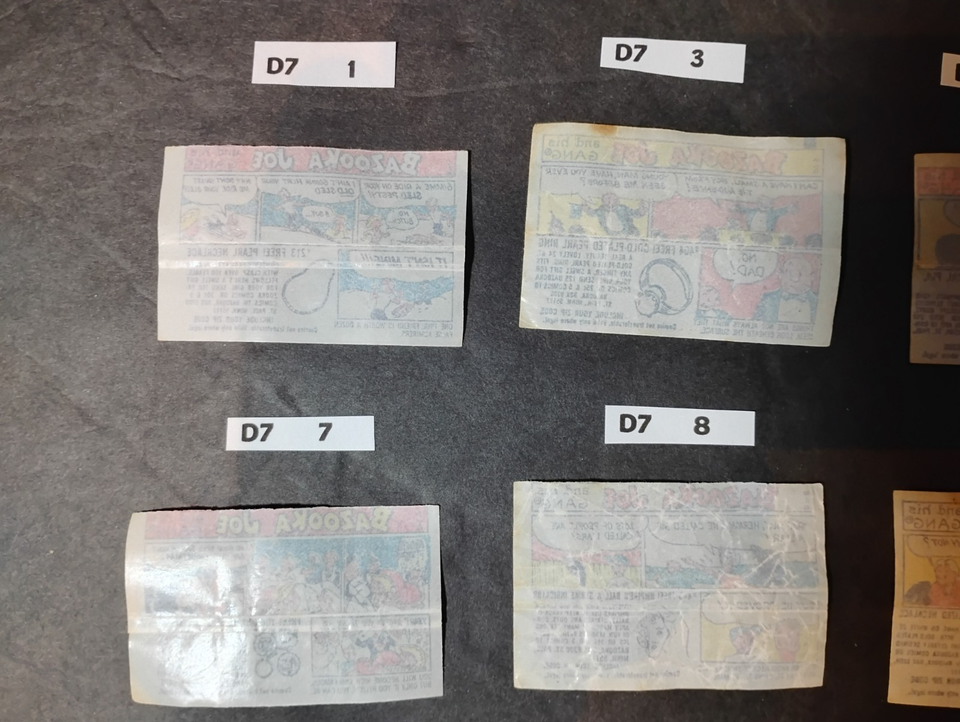 VTG Bazooka Joe 1968 Bubble Gum Comic Waxed Wrappers Lot -10 Series D7 ...