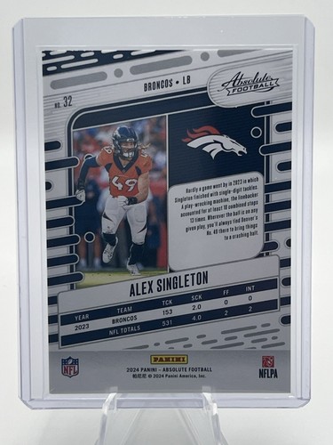 2024 Panini Absolute - Blue Spectrum #32 Alex Singleton /50 | eBay